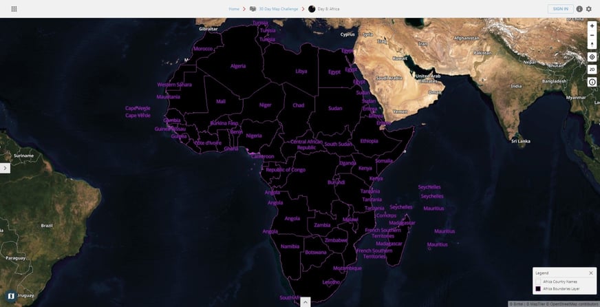 #30daymapchallenge Day 8: Africa